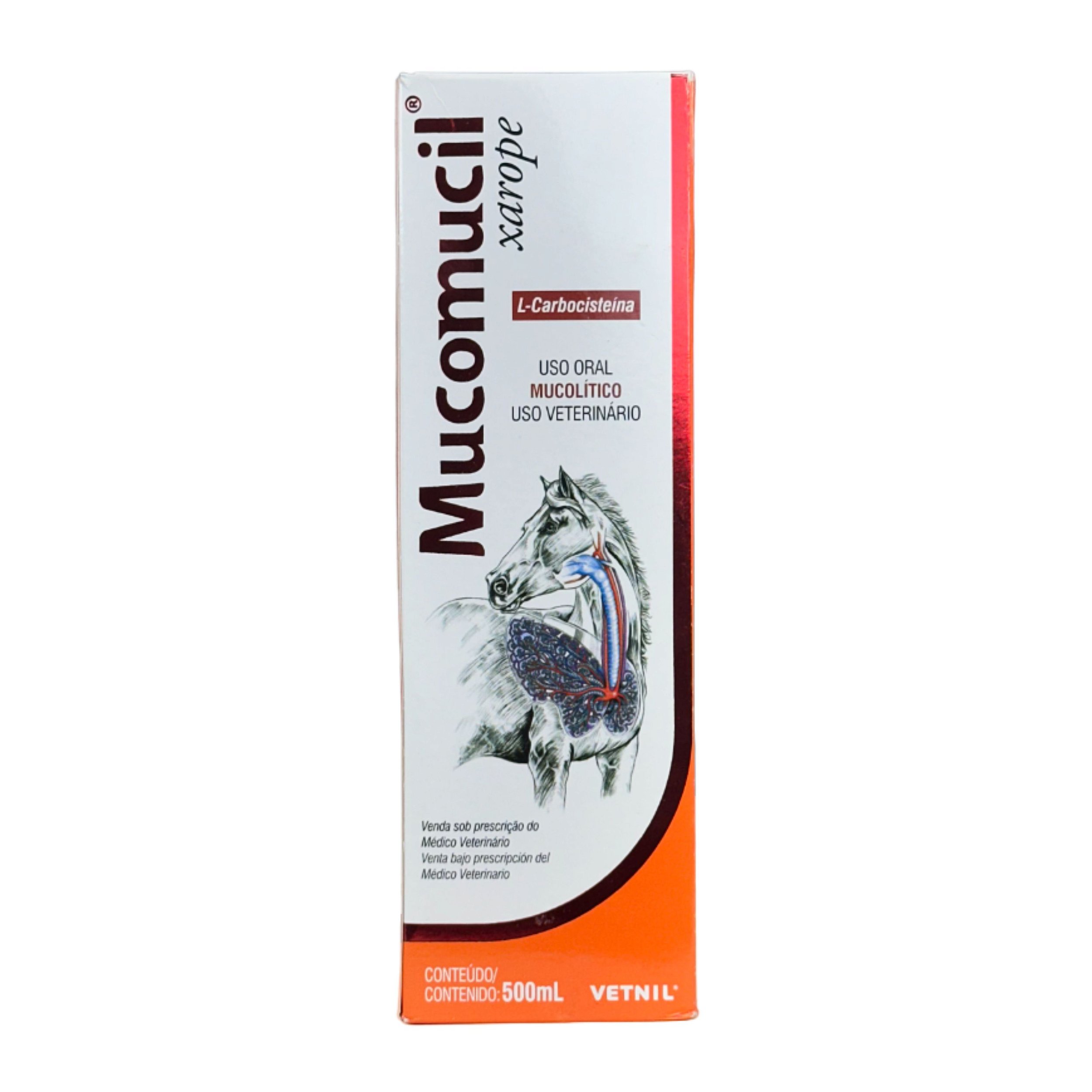 Mucomucil Xarope 500 mL - Vetnil - Kajavet Farmácia Veterinária
