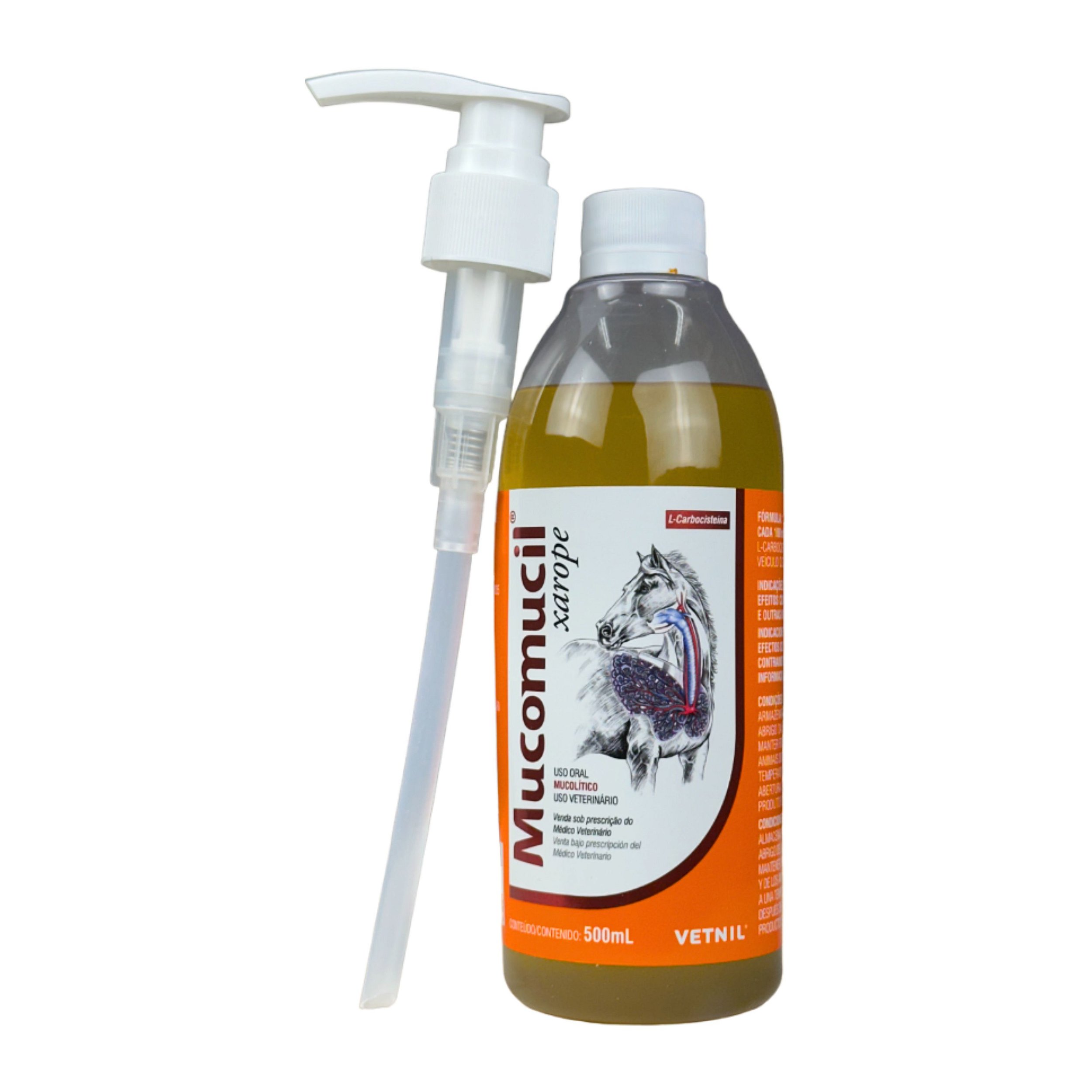 Mucomucil Xarope 500 mL - Vetnil - Kajavet Farmácia Veterinária
