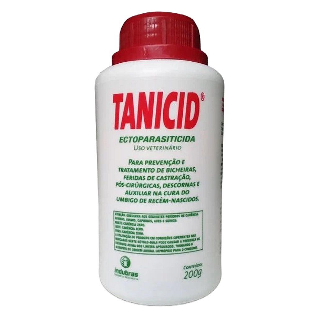 Tanicid Pó 200 Gr - Indubras - Kajavet Farmácia Veterinária