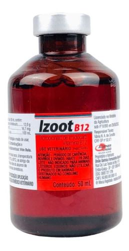 Izoot B12 50 mL - Agener União - Kajavet Farmácia Veterinária