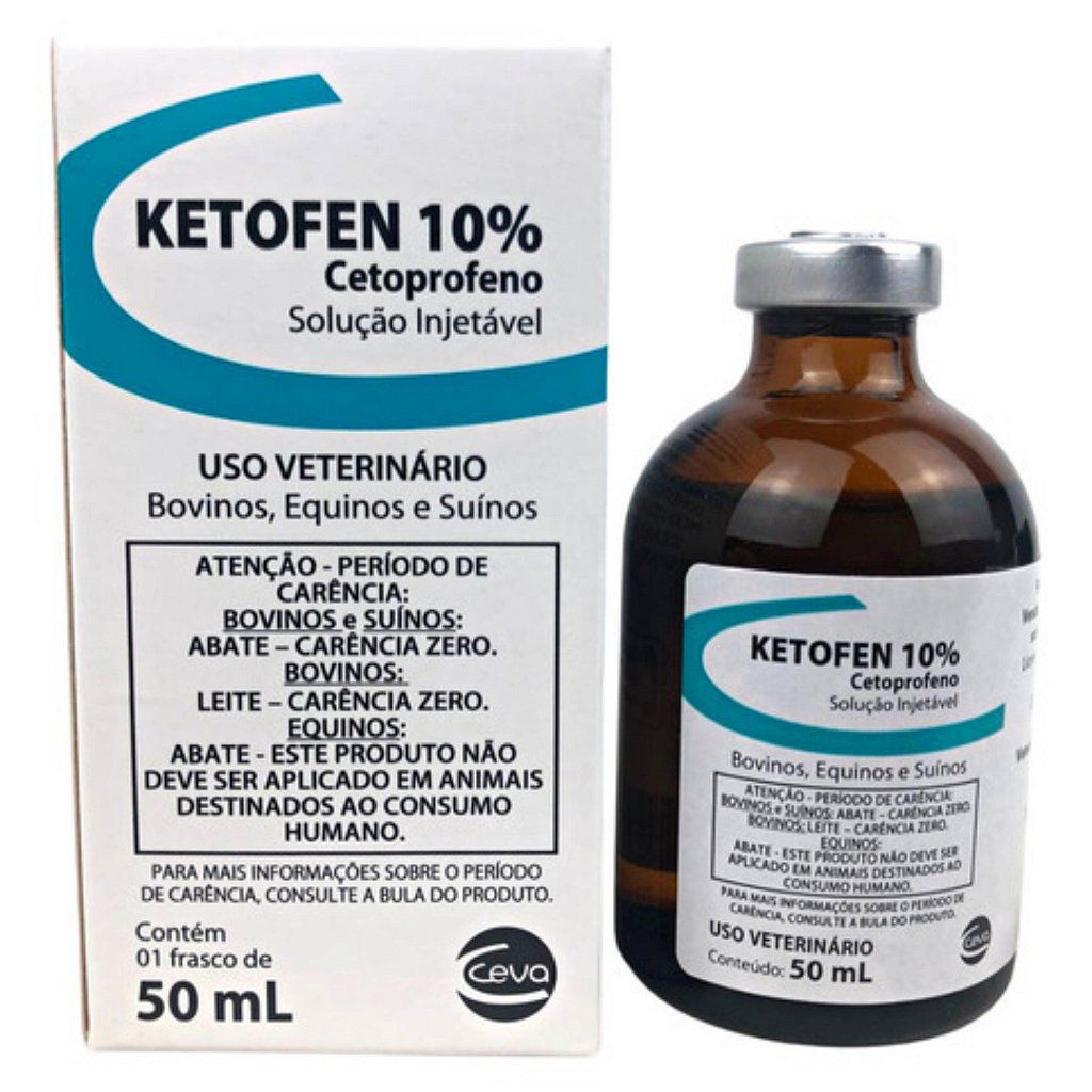 Ketofen 10% 50 ml - Ceva - Kajavet Farmácia Veterinária