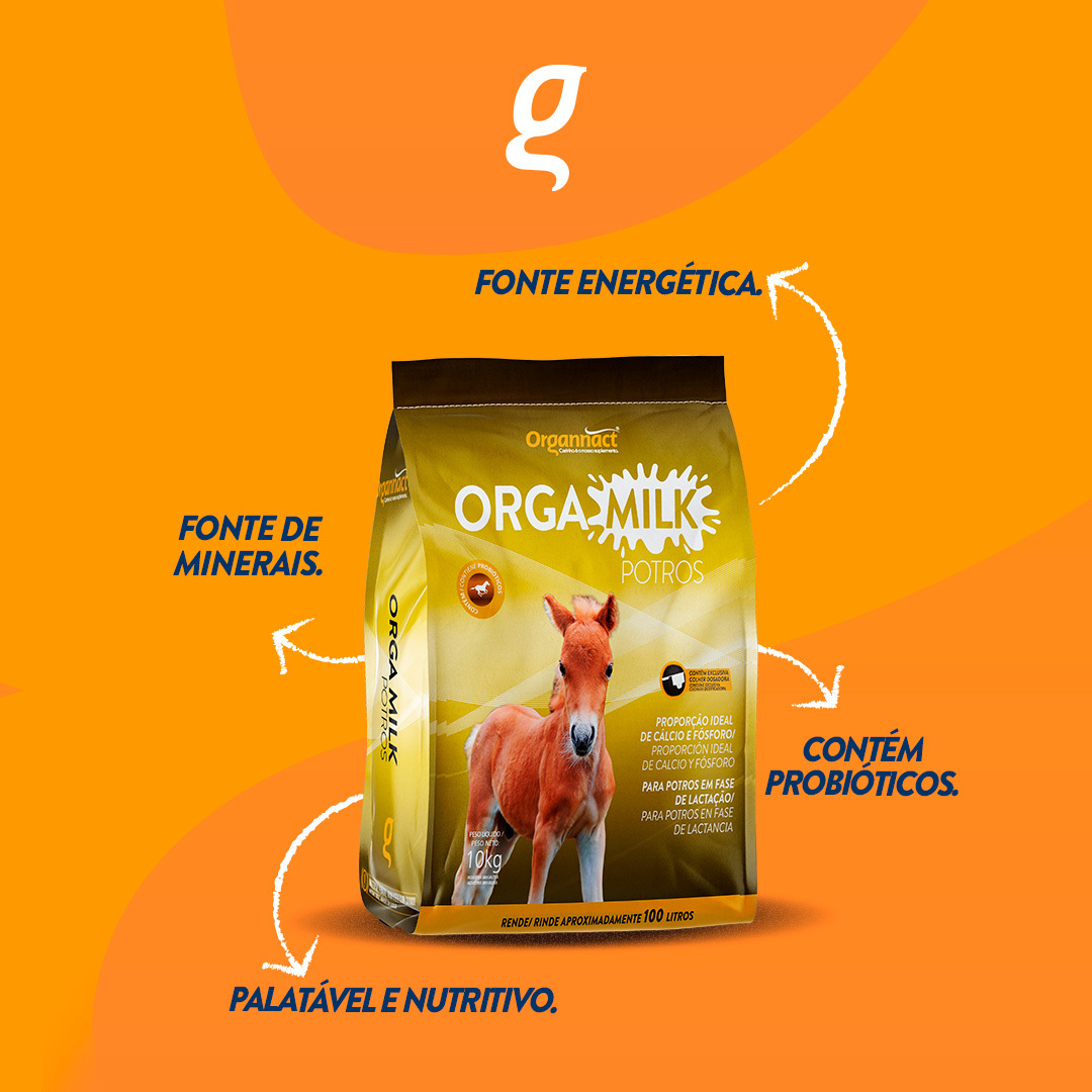 Orga Milk Potros 10 Kg - Organnact - Kajavet Farmácia Veterinária