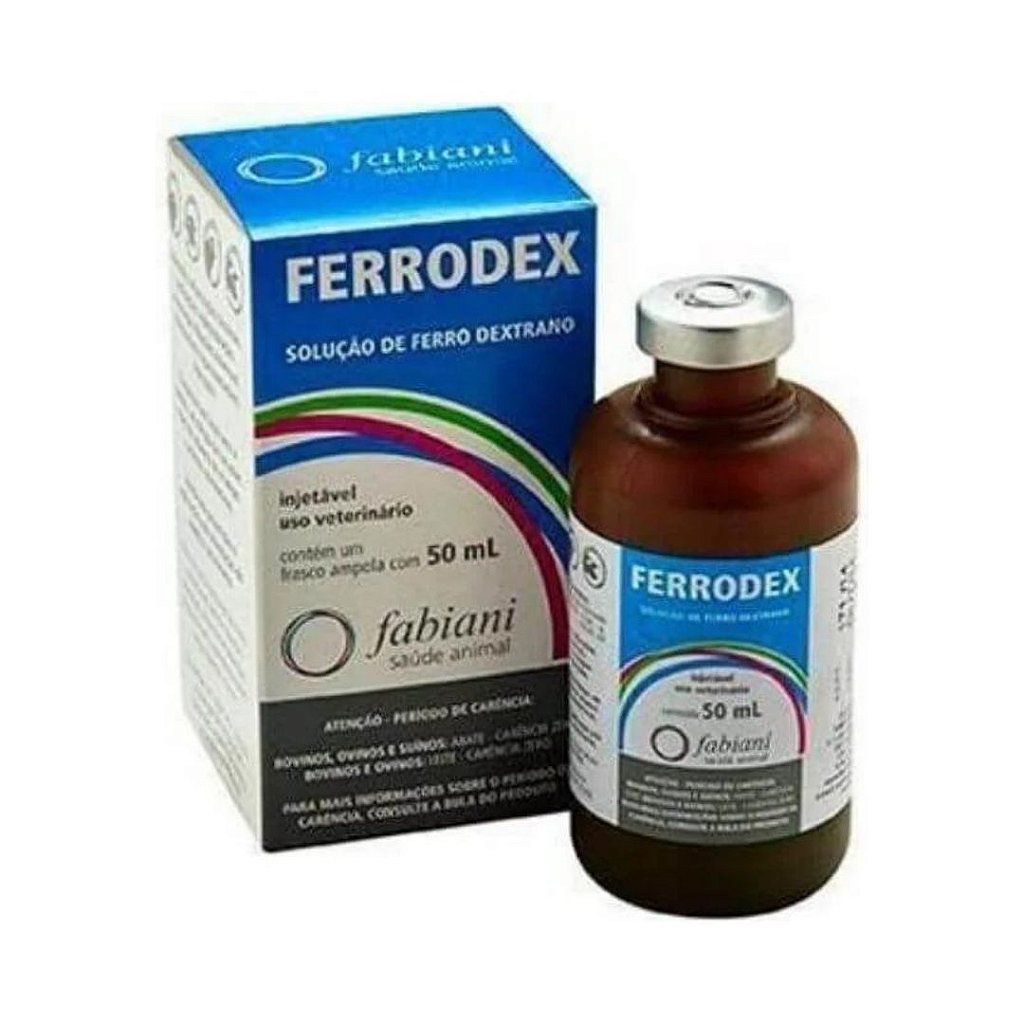 Ferrodex 50 mL - Fabiani - Kajavet Farmácia Veterinária