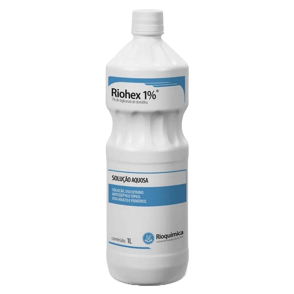 Riohex 1% Solução Aquosa 1 Lt - Rioquímica - Kajavet Farmácia Veterinária