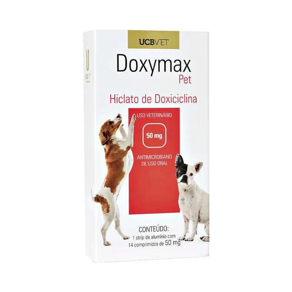 Doxymax 50 Mg Com 14 Comprimidos - UCBVet - Kajavet Farmácia Veterinária