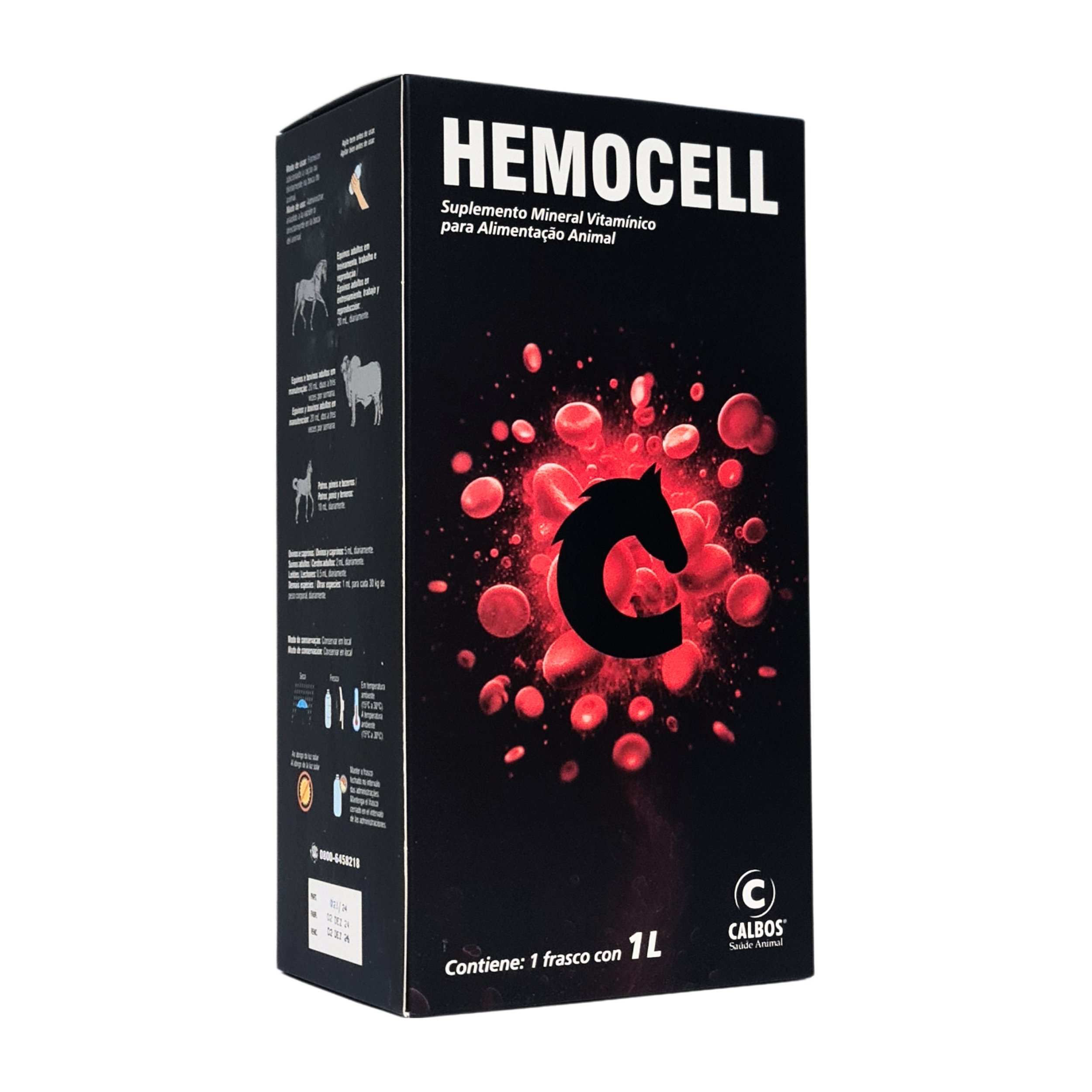 Hemocell 1 Lt - Calbos - Kajavet Farmácia Veterinária