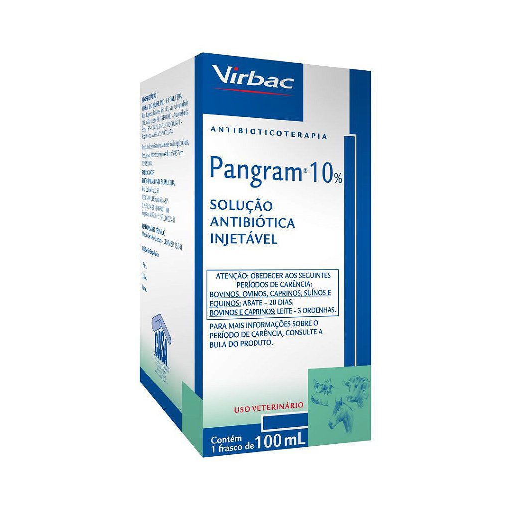 Pangram 10% 100 mL - Virbac - Kajavet Farmácia Veterinária