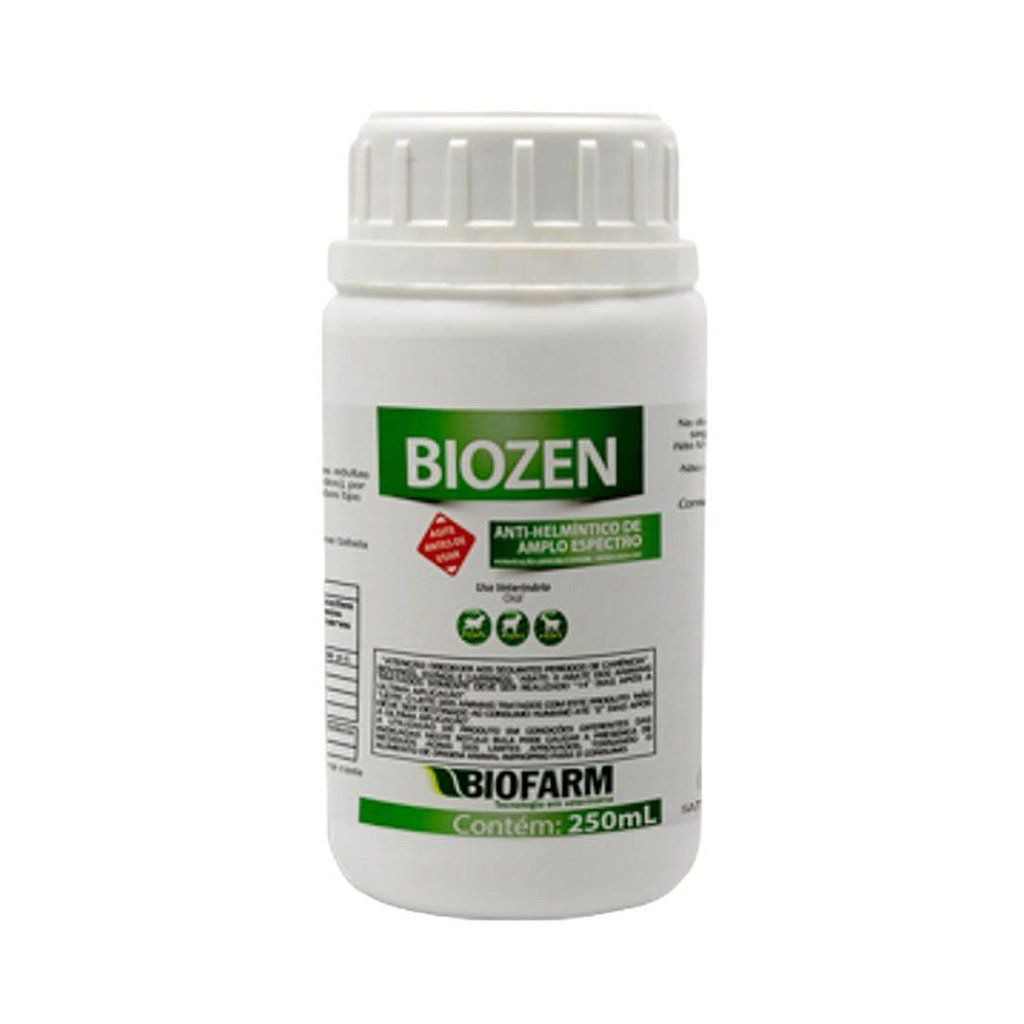 Biozen Oral 250 mL - Biofarm - Kajavet Farmácia Veterinária