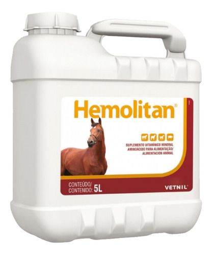 Hemolitan Galão 5 Lt - Vetnil - Kajavet Farmácia Veterinária