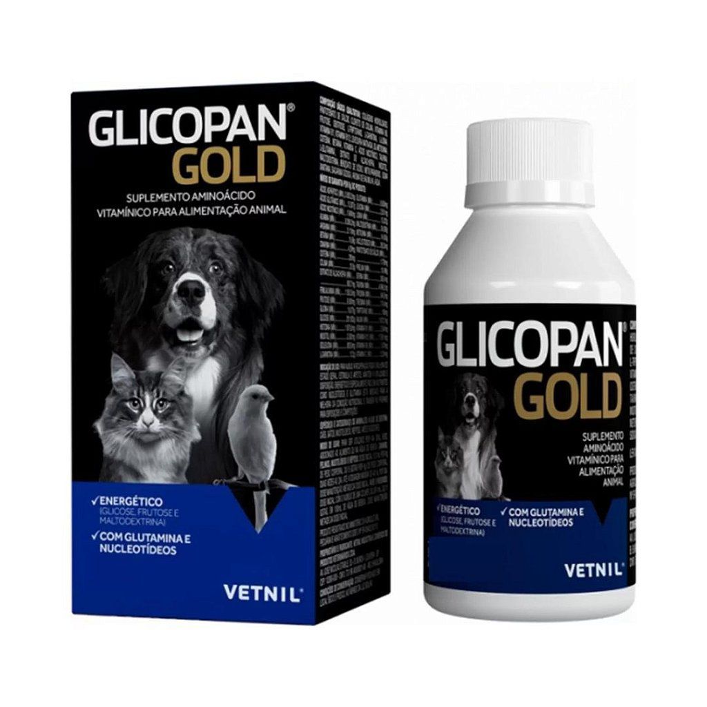 Glicopan Gold 125 mL - Vetnil - Kajavet Farmácia Veterinária