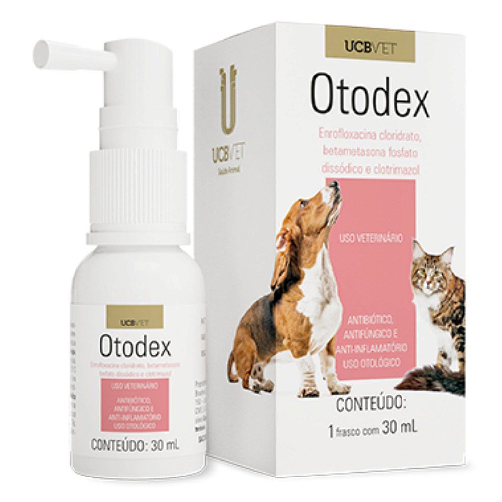 Otodex 30 mL - UCBVet - Kajavet Farmácia Veterinária