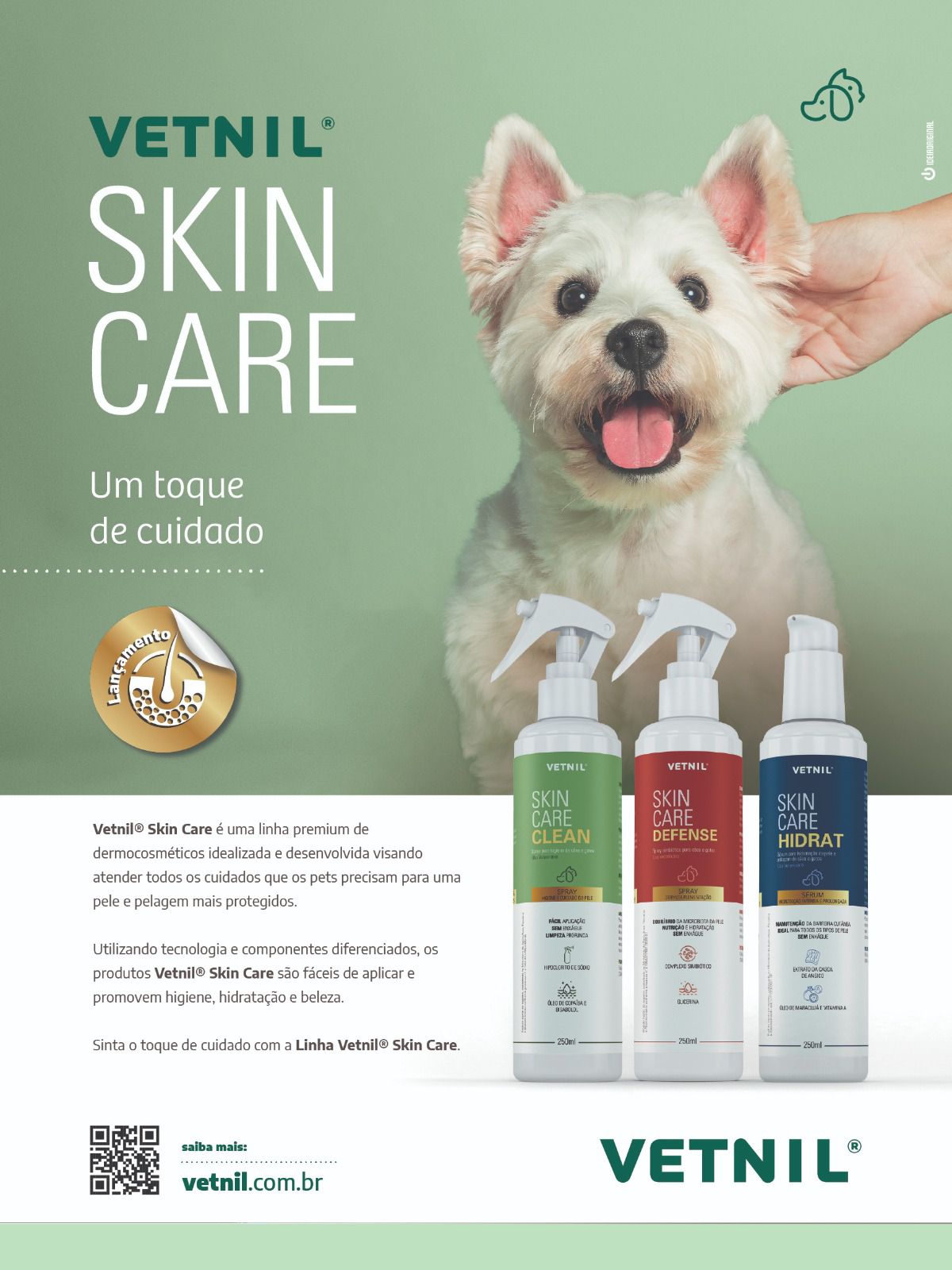 Kit Skin Care Pet Clean Defense E Hidrat + Brinde - Vetnil - Kajavet ...