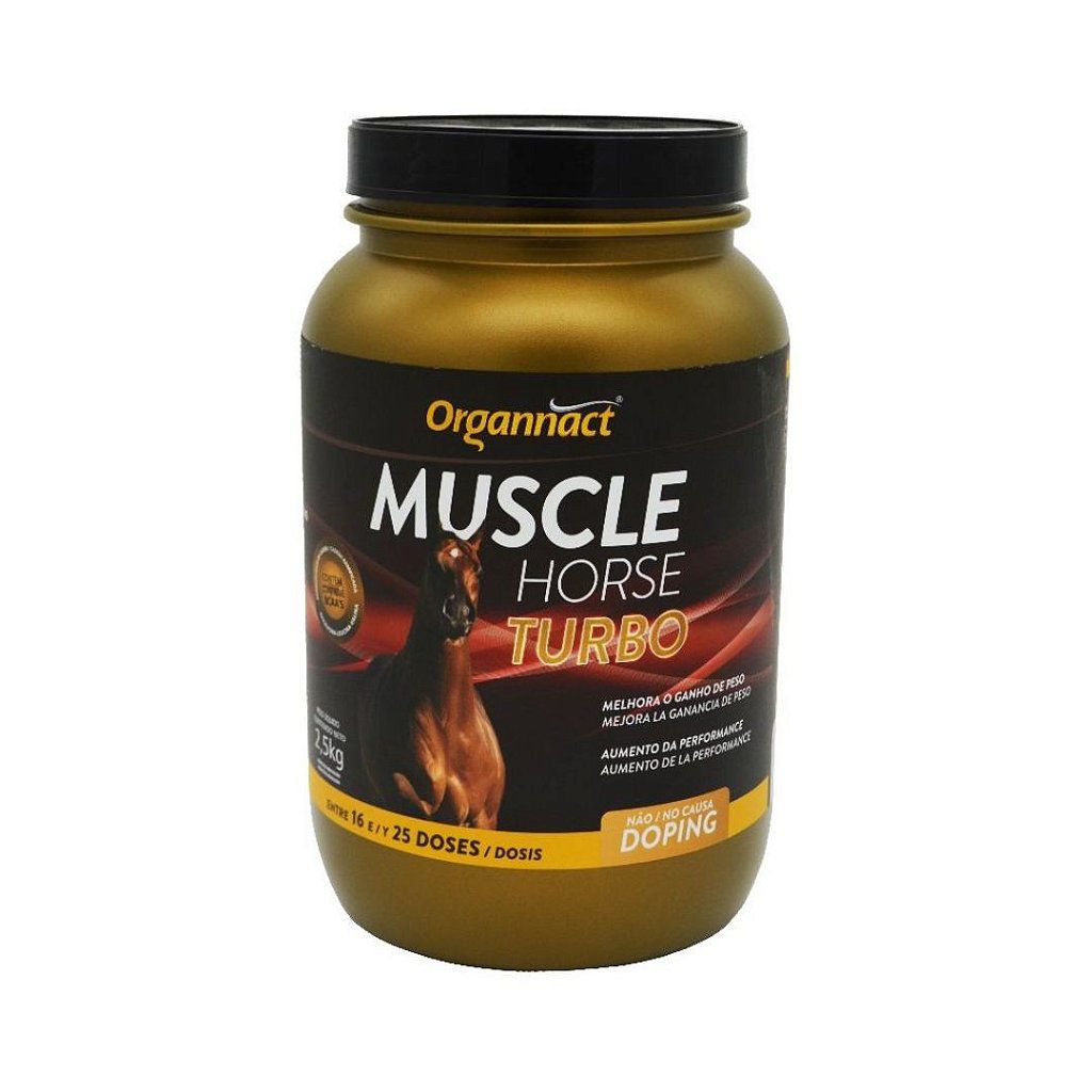Muscle Horse Turbo 2,5 kg - Organnact - Kajavet Farmácia Veterinária