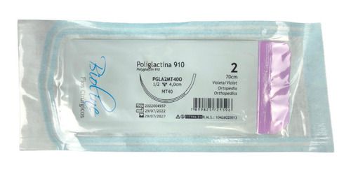 Pgla Fio Poliglactina-910 Nº 2 70 Cm 1/2 T 4,0 Cm Caixa Com 36 Unidades - Bioline - Kajavet ...