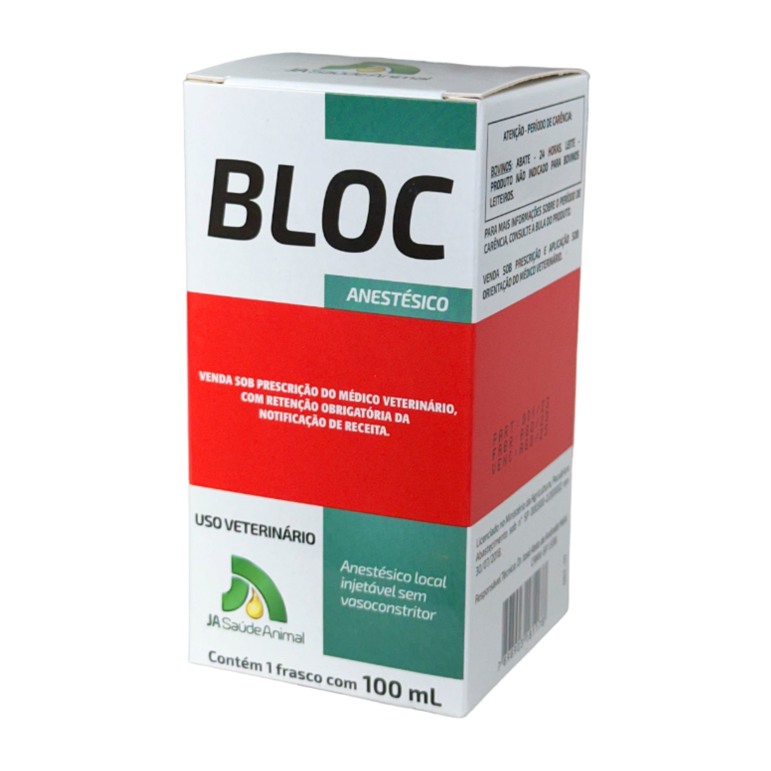 Bloc 100 mL (Controlado) - JA Saúde Animal - Kajavet Farmácia Veterinária