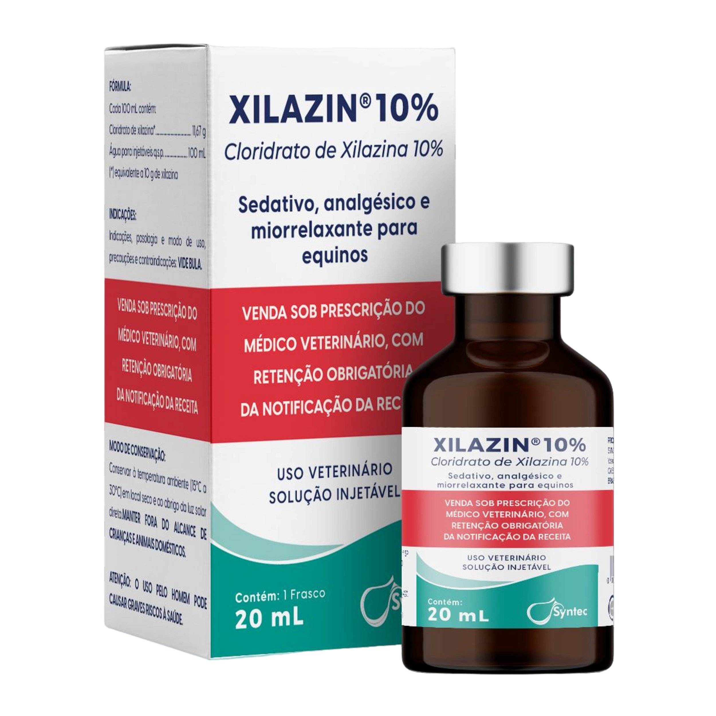 Xilazin (Xilazina) 10% 20 mL (Controlado) - Syntec - Kajavet Farmácia ...