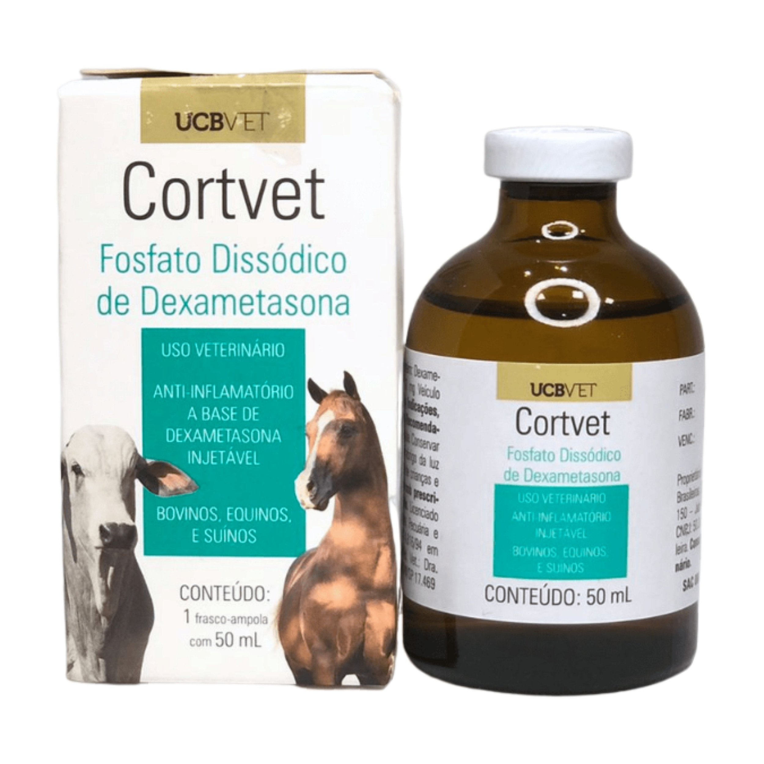 Cortvet Injetável 50 mL - UCBVet - Kajavet Farmácia Veterinária