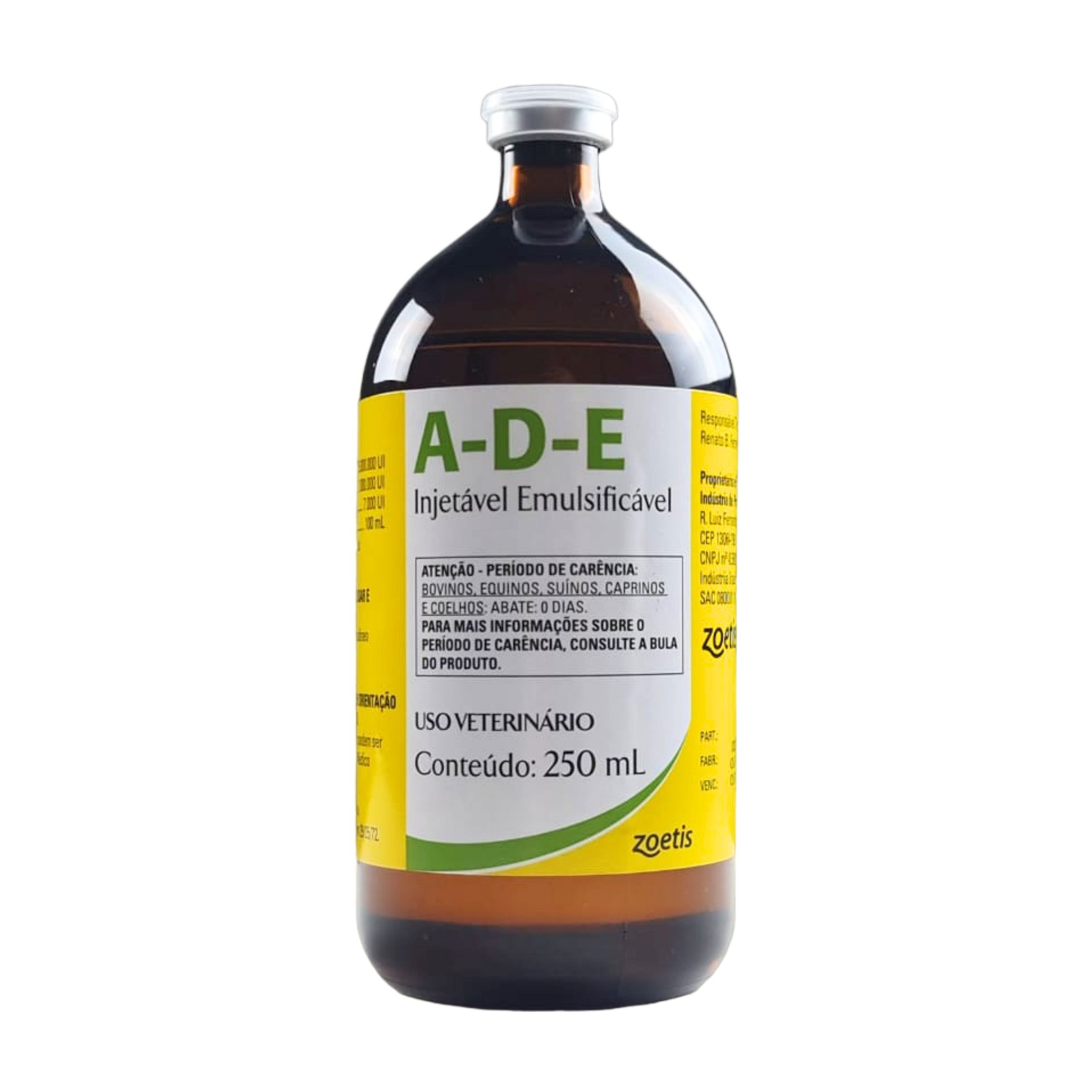 A-D-E Injetável Emulsificável 250 mL - Zoetis - Kajavet Farmácia ...