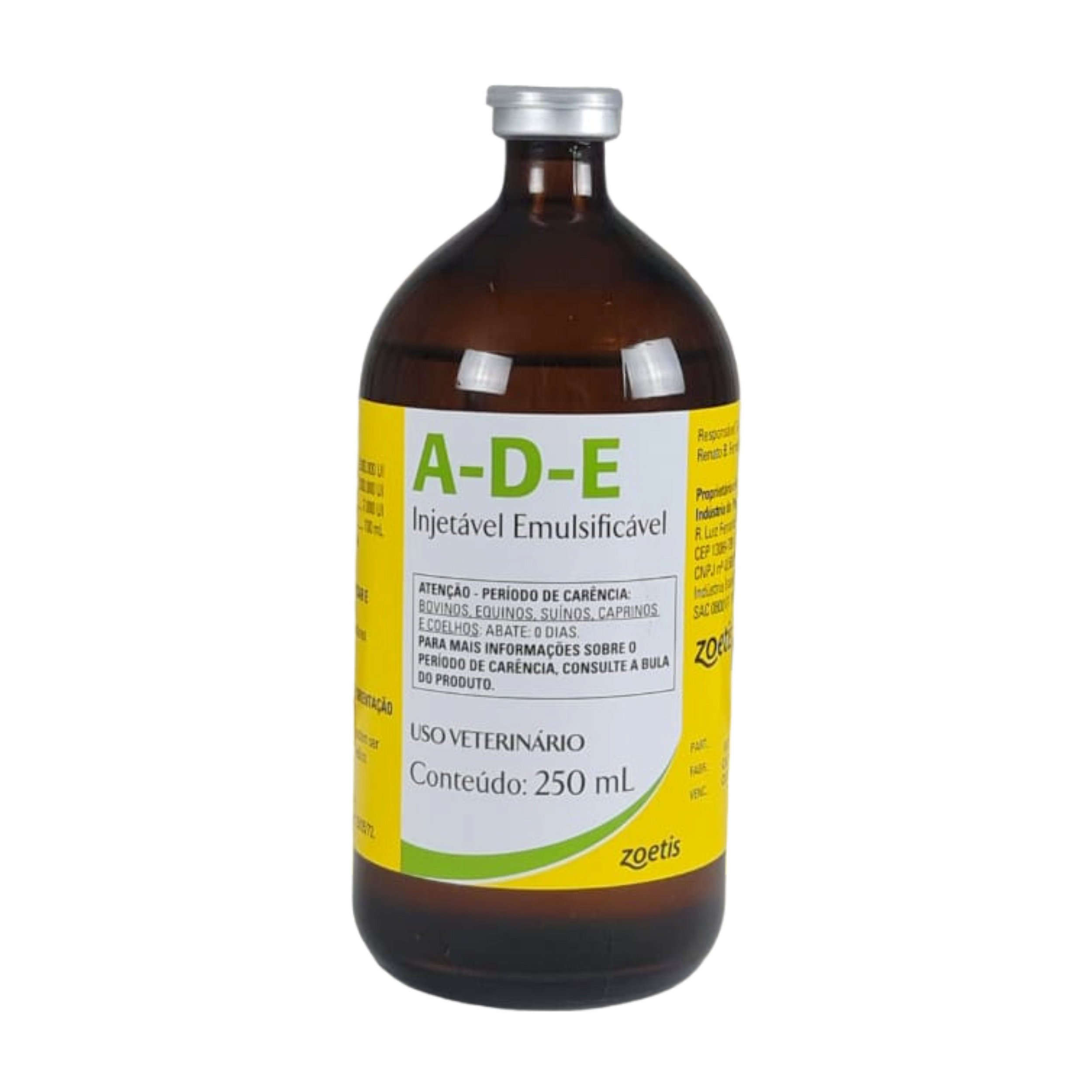 A-D-E Injetável Emulsificável 250 mL - Zoetis - Kajavet Farmácia ...