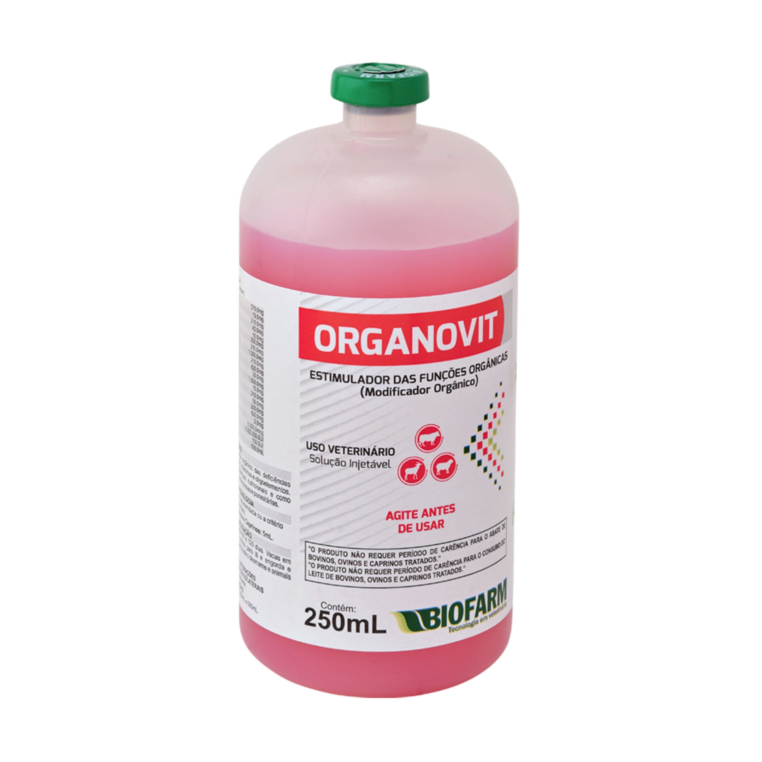 Organovit 250 mL - Biofarm - Kajavet Farmácia Veterinária