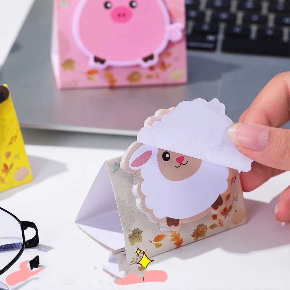 POST IT BLOCO ADESIVO BICHINHOS COM APOIO DE MESA - La Donna Treco ...