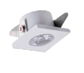 Mini Spot Led ELYSA Quadrado 1W 3000K Branco | Nordecor 6000 - Prima ...
