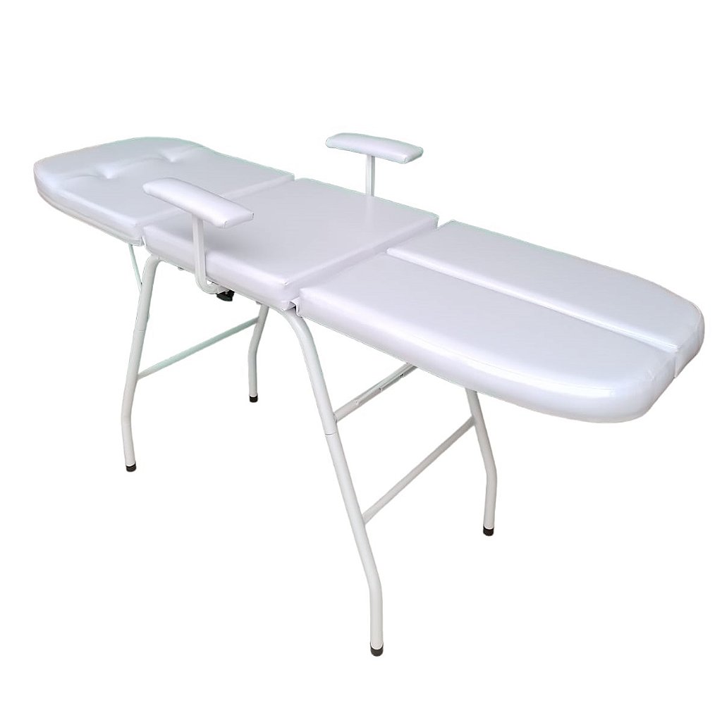 Maca 3 posições bi-perna com apoio de braço branca - Dafer - Dental Caliari