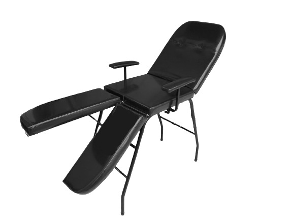 Maca 3 posições bi-perna com apoio de braço preta - Dafer - Dental Caliari