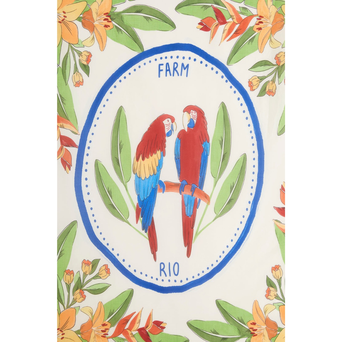 Canga Farm – Estampa Destino Tropical Off White com Bolsinha Chaveiro ...