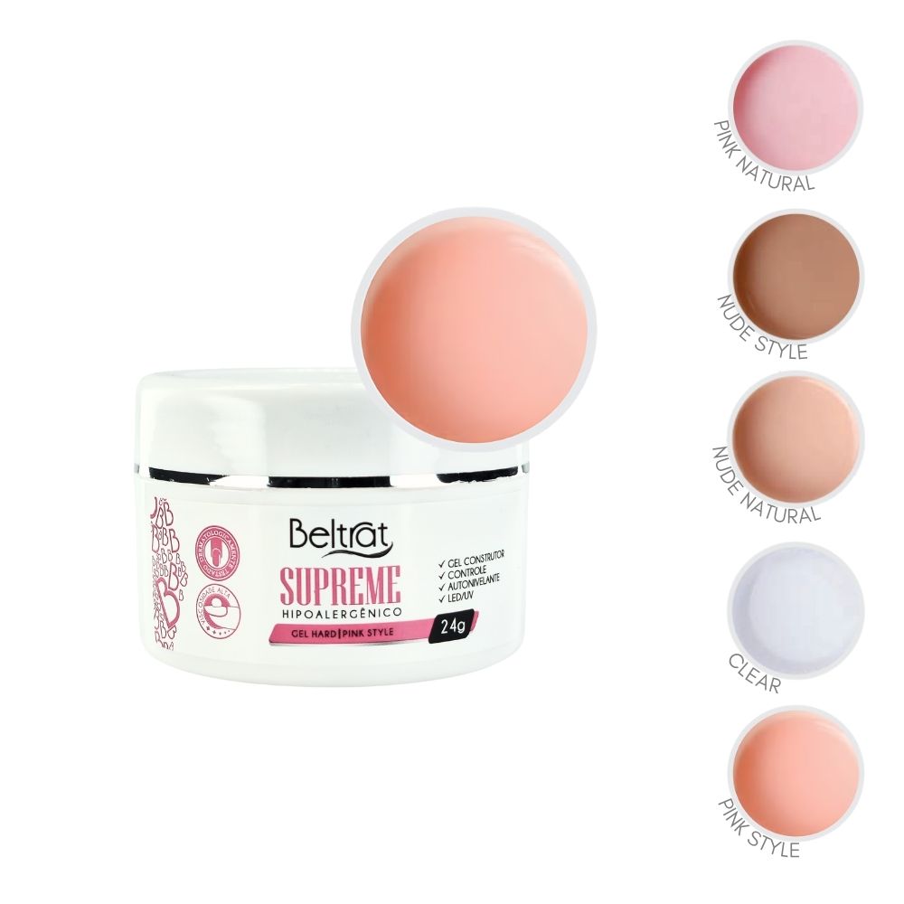 Gel Hard Supreme Hipoalergênico 24g - Beltrat - Atacado Meu Mundo Unhas