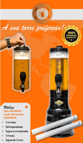Torre, chopp, chopeira, cervejeira, - Empório Chopeira