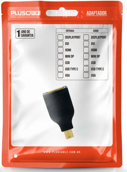 Adaptador Mini Displayport x Displayport Plus Cable, Adaptador mini DP ...
