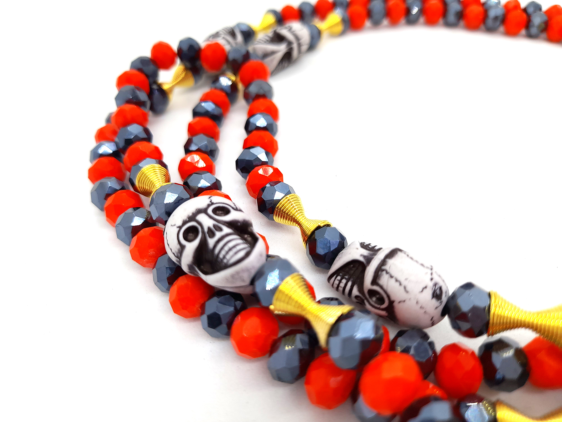 Guia Brajá Exu Caveira Exu das Almas 60 cm Umbanda - Flash Mystic