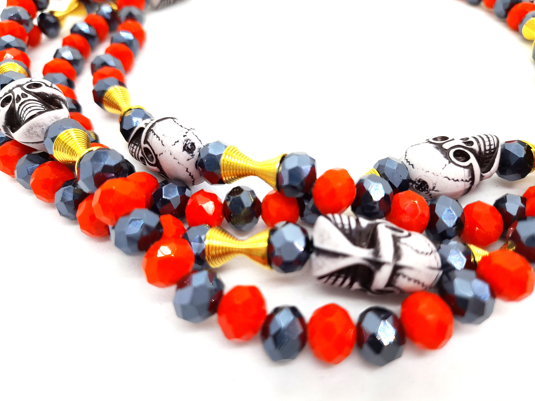 Guia Brajá Exu Caveira Exu das Almas 60 cm Umbanda - Flash Mystic