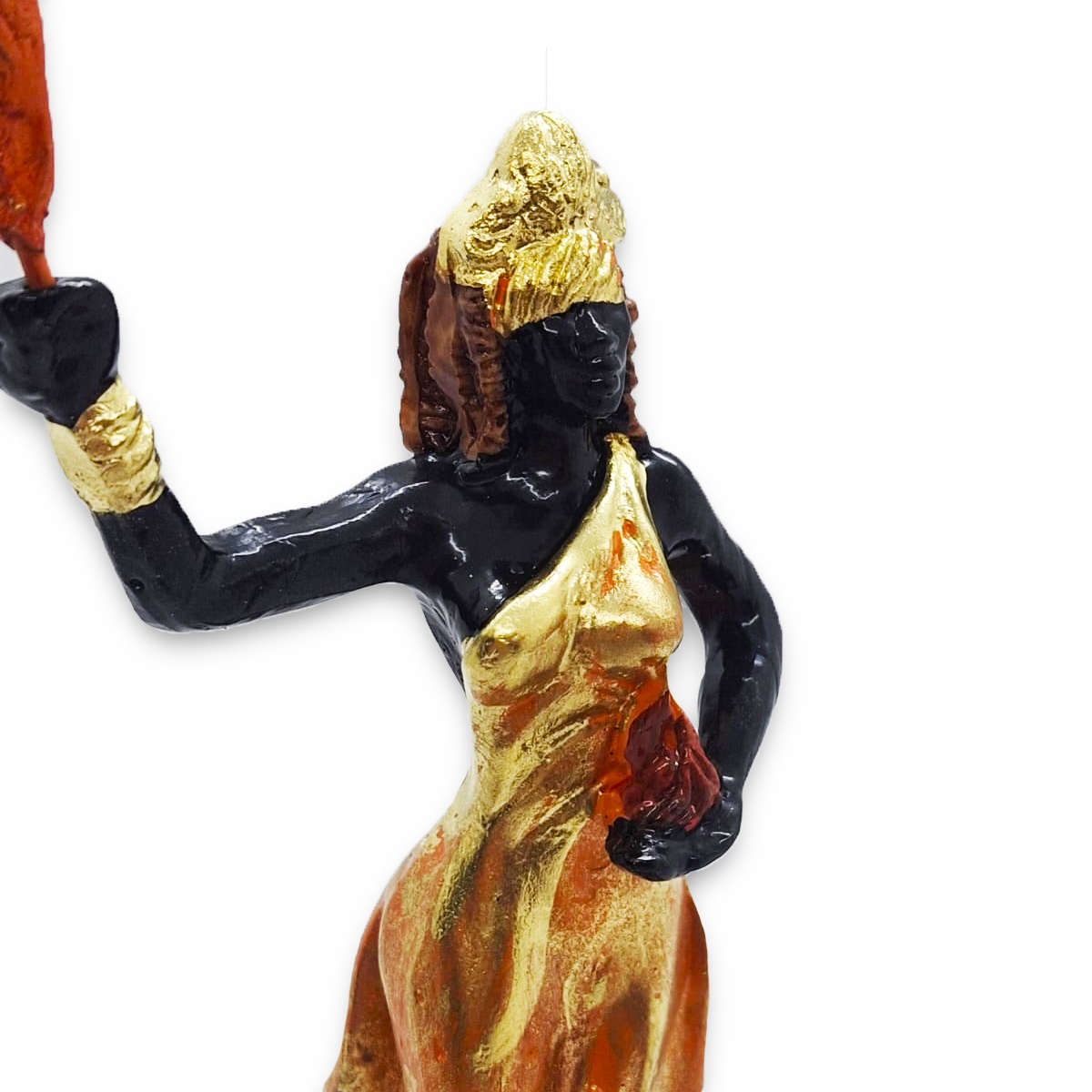 Estatua Egunitá Orixá Em Resina Alinhamento Espiritual 15 cm - Flash Mystic