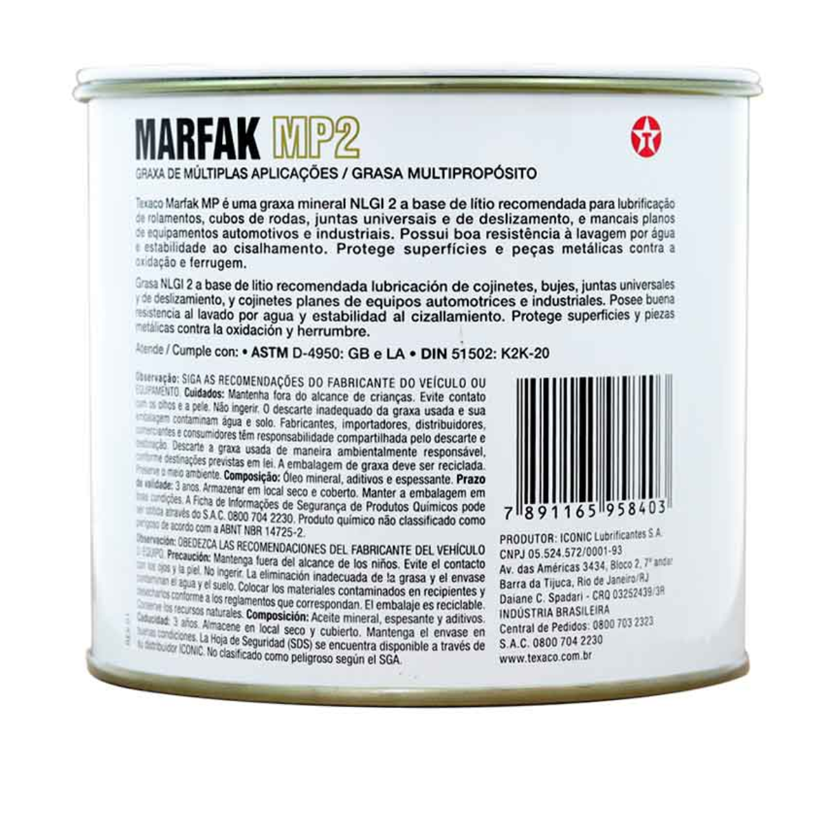 Graxa De Múltiplas Aplicações Marfak Mp2 500gr - Auto Peças Pingo D' ouro