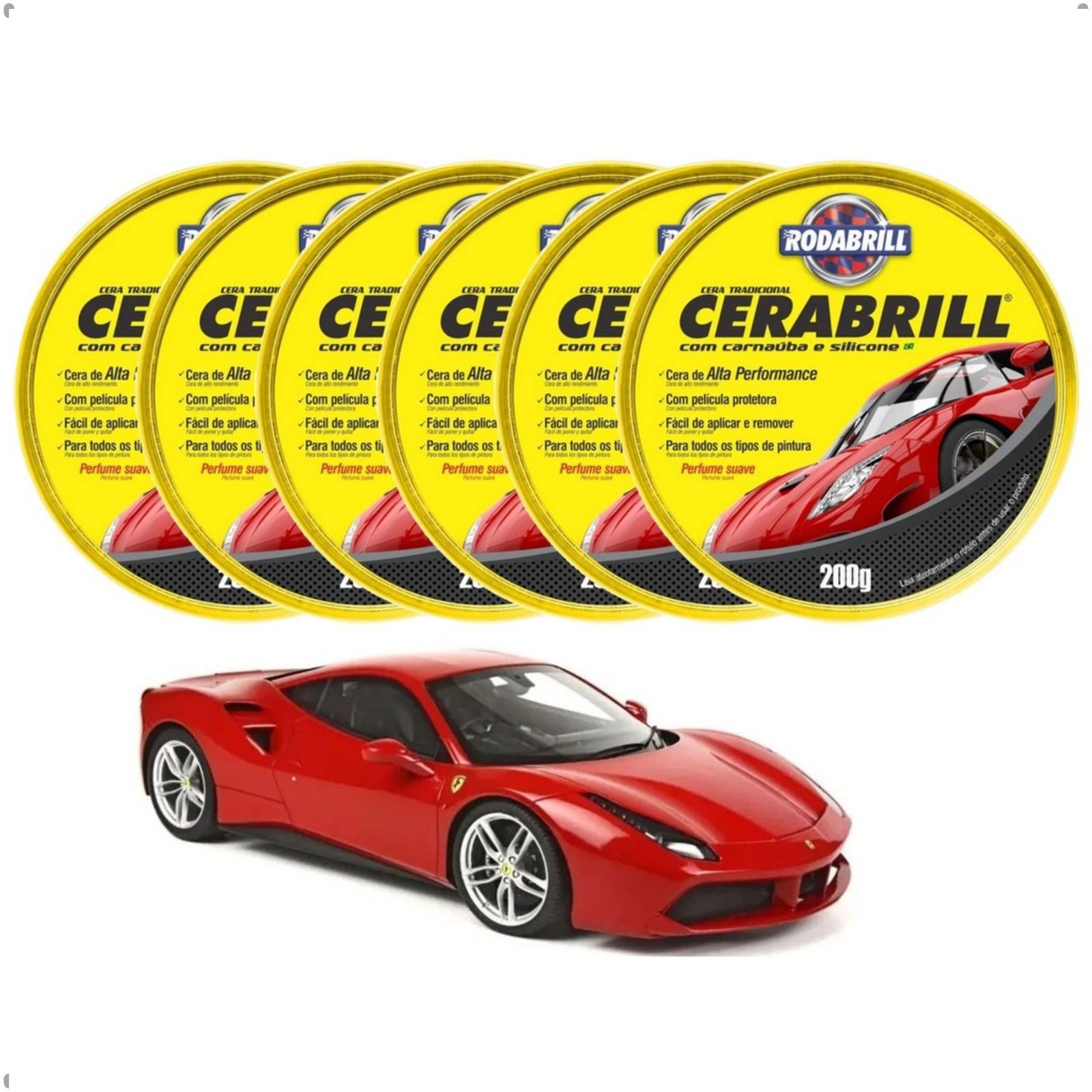 Cera Automotiva Tradicional Cerabrill Lata 200gr Rodabrill - Auto Peças ...