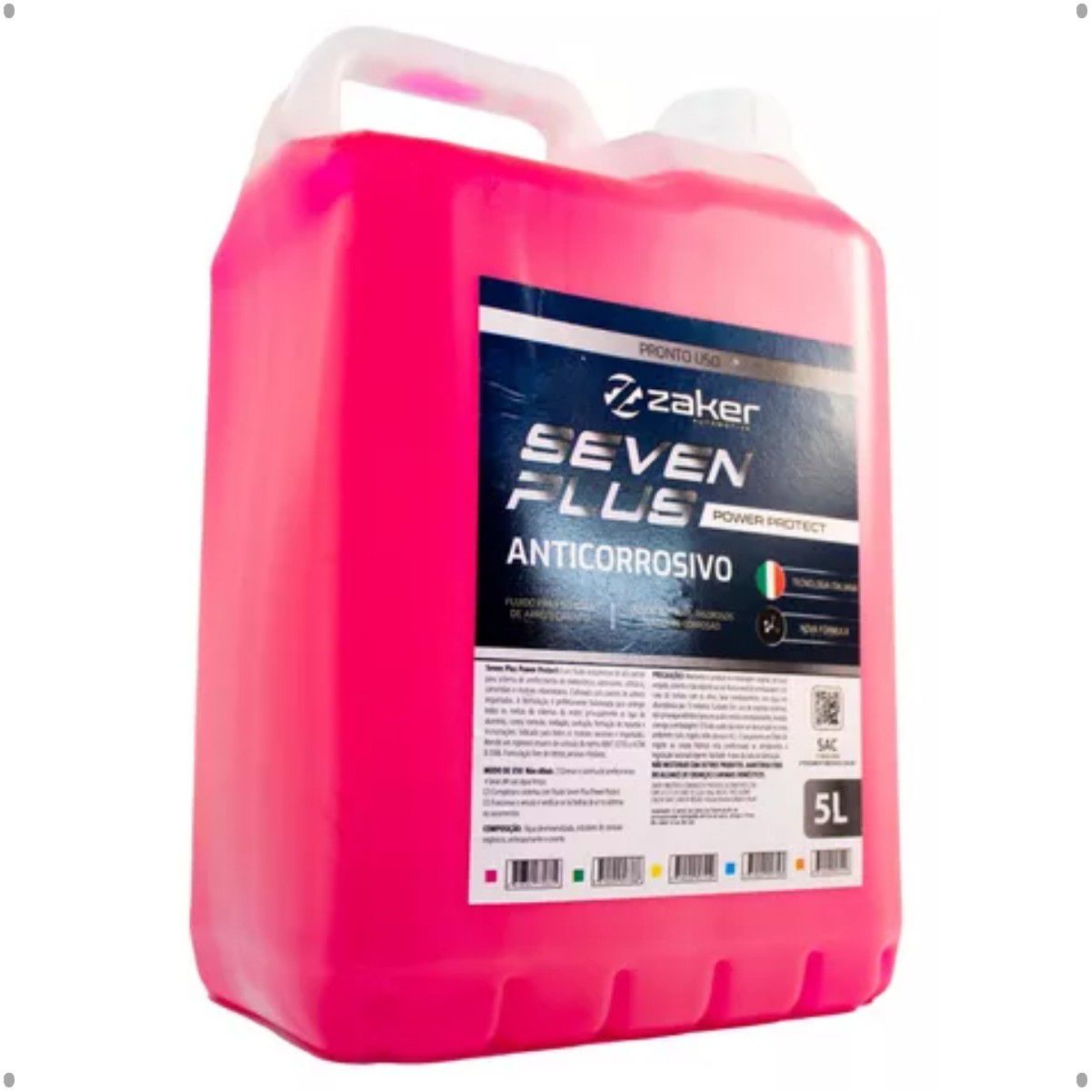 Aditivo Radiador Rosa Pronto Uso 5LT ZAKER SEVEN PLUS - ZK-150 - Auto ...