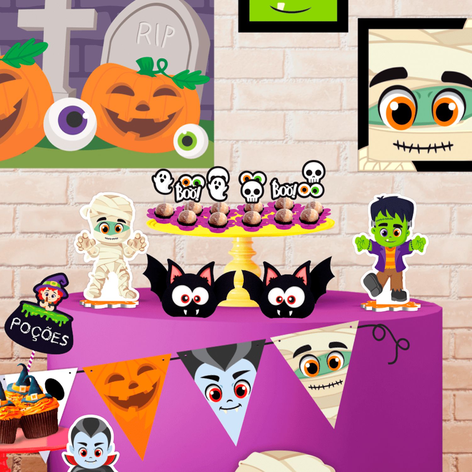 DECORALÇAO HALLOWEEN FRANKSTEIN HORRIPILANTE PROMOÇÃO - PIFFER - Loja ...