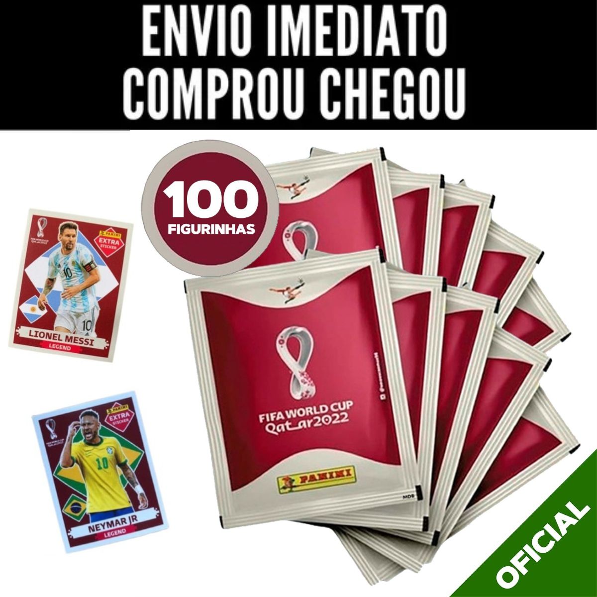 100 FIGURINHAS COPA DO MUNDO 2022 ÁLBUM (20 ENVELOPES) - PANINI - Loja ...