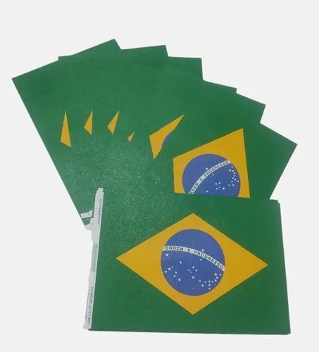 30 BANDEIRA BRASIL PAPEL COPA MUNDO FUTEBOL ELEIÇÃO 14X21CM - Loja do ...