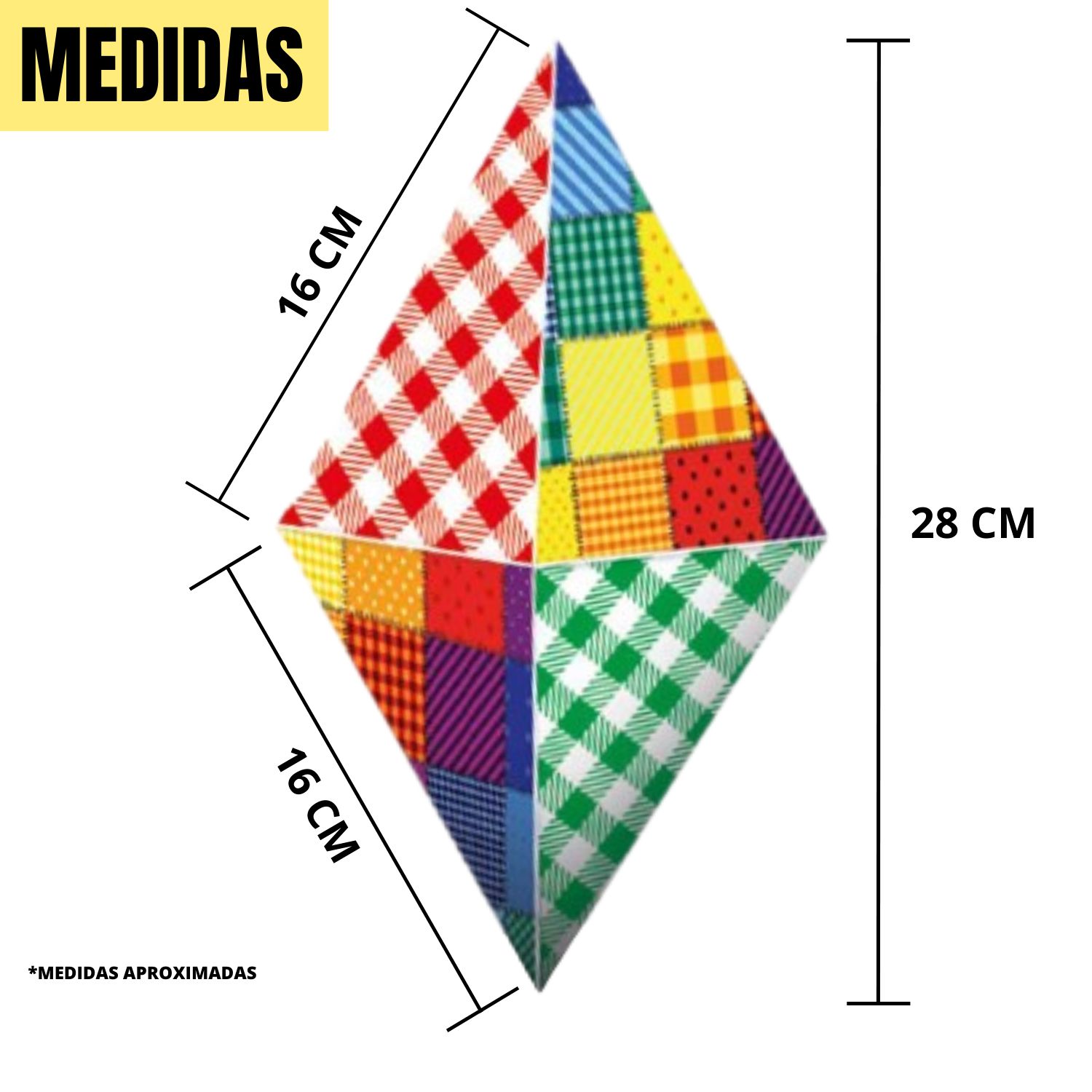 3 BALÕES LOSANGO FESTA JUNINA COLORIDOS SORTIDOS - KAIXOTE - Loja do ...