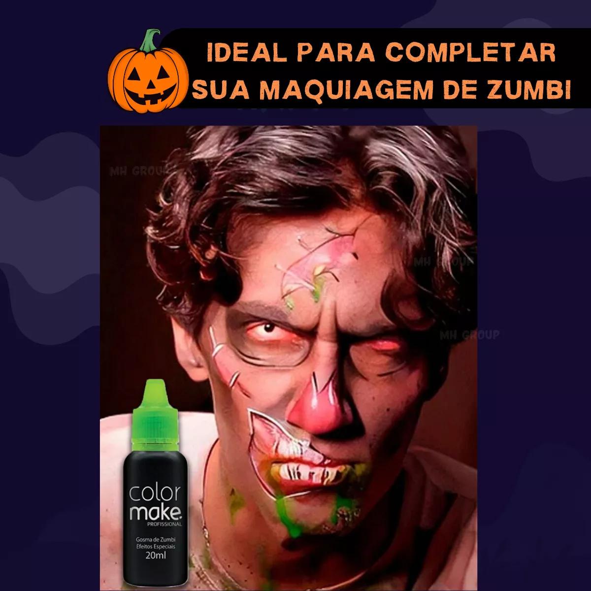 MAQUIAGEM HALLOWEEN GOSMA ZUMBI REALISTA ARTÍSTICA GOSMA ZUMBI 20ML EFEITOS ESPECIAIS - Loja do ...