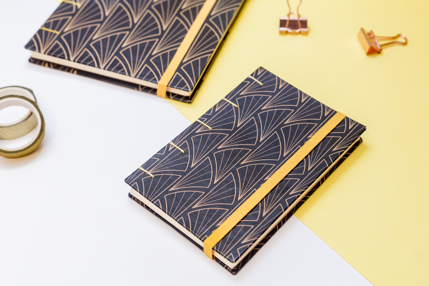 Caderno Sketchbook Copta | Art Deco Flores - Make My Memo