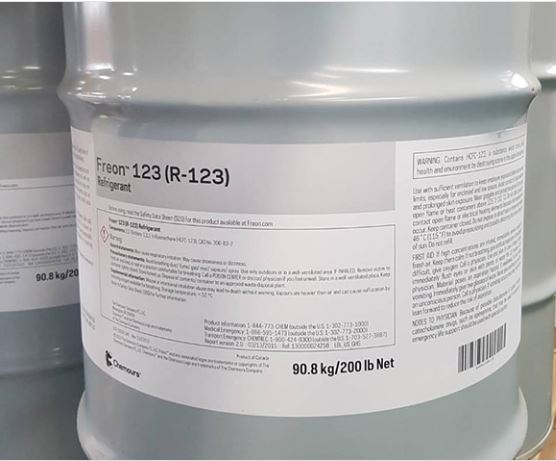 Fluído Refrigerante Chemours Freon R123A - 45,40 kg - Chiller Brasil ...