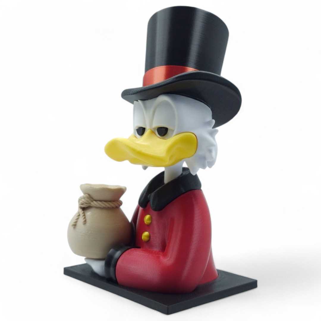Tio Patinhas Busto Com Saco de Dinheiro Action Figure Colecionável ...