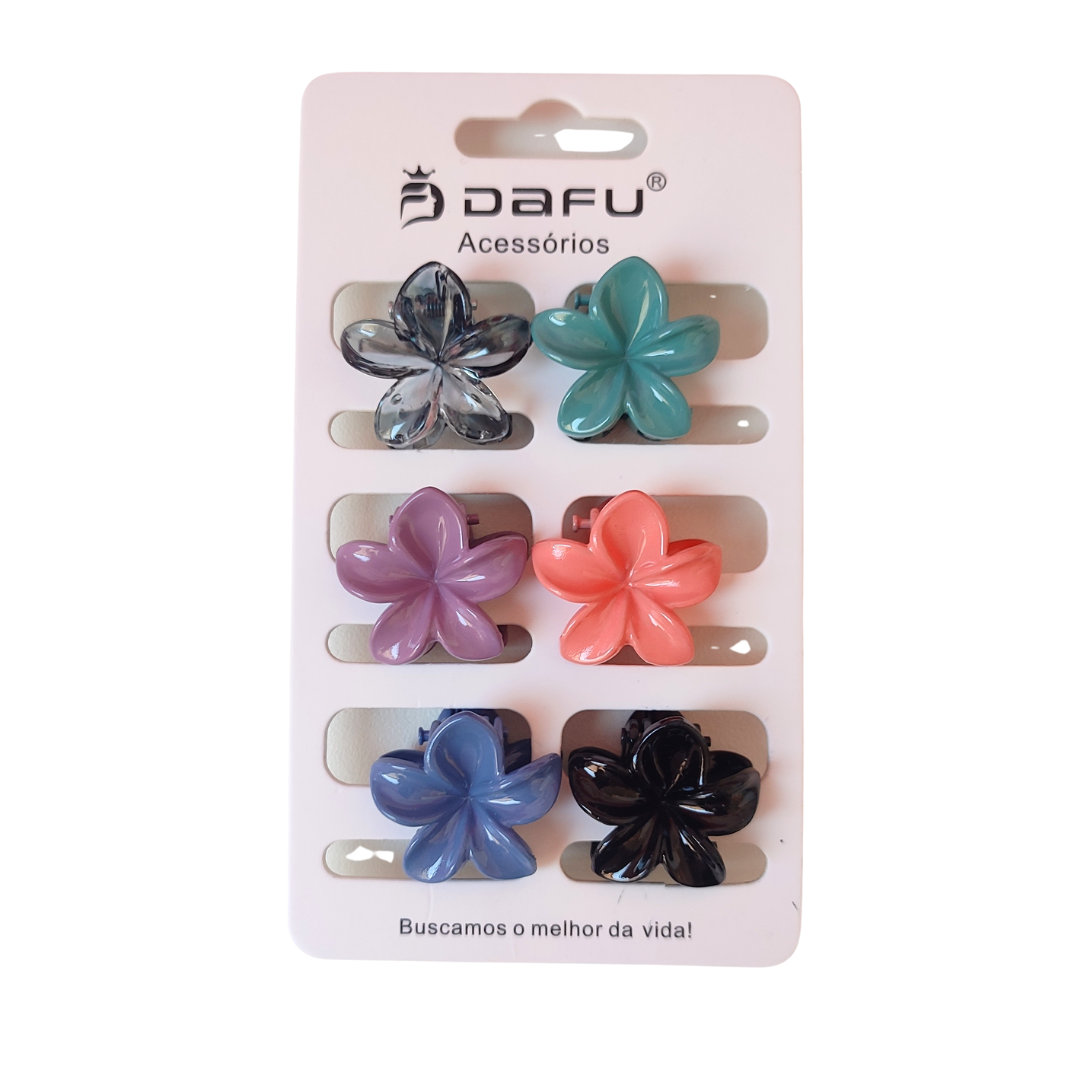 Kit Prendedor De Cabelo Mini Piranha Flor - Modelo A - Tulipas