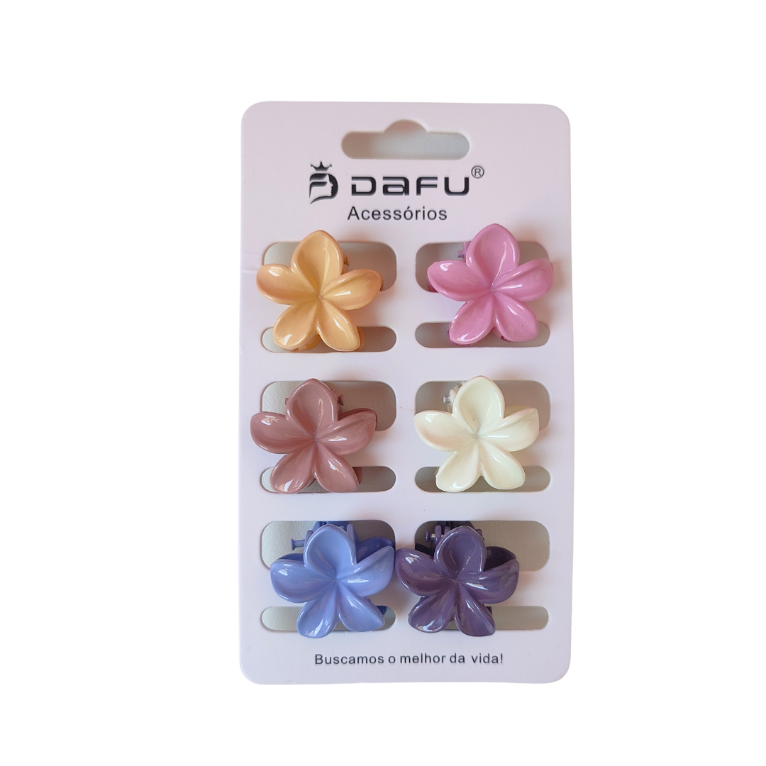 Kit Prendedor De Cabelo Mini Piranha Flor - Modelo B - Tulipas