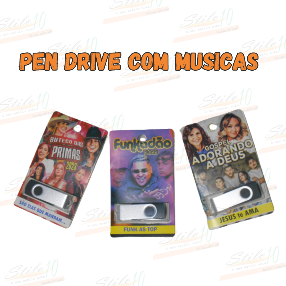 Pen Drive de Musicas - STILO 10 | LOJA OFICIAL