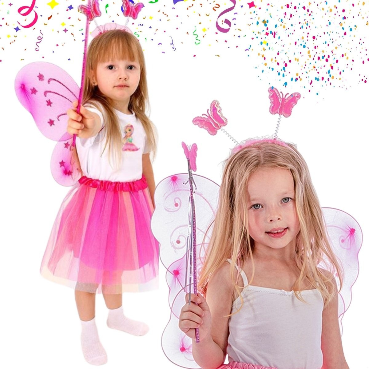 Kit Fantasia Asa De Borboleta Fada Infantil - Babyland